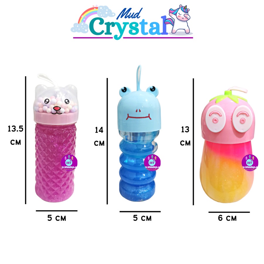 Jual Mainan Anak Slime Crystal Mud Glitter Bentuk Animal Lucu Warna Warni | Shopee Indonesia
