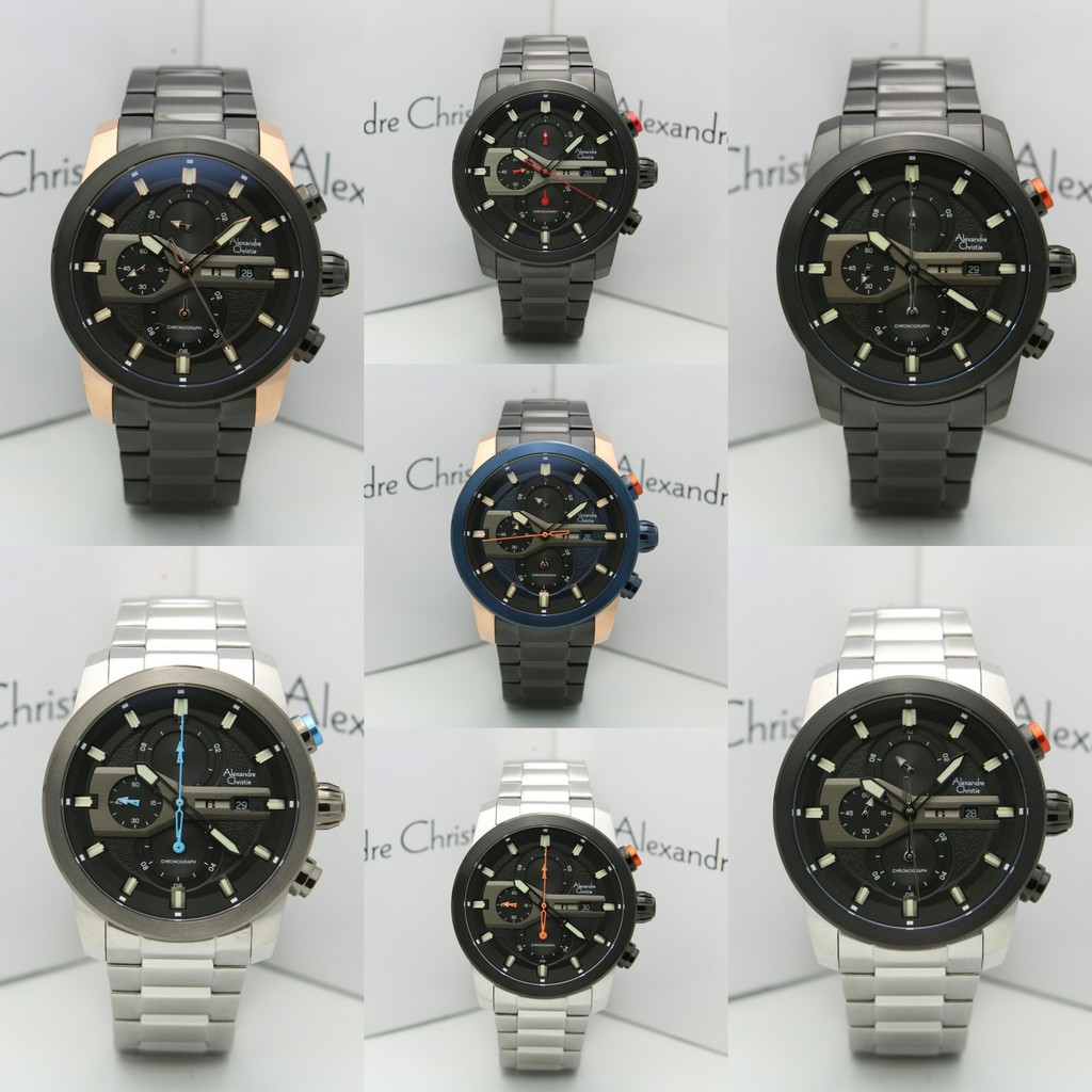 Jual ORIGINAL Jam Tangan Pria Cowok Alexandre Chritie AC 6559 / 6559 Garansi 1 Tahun Rantai ...