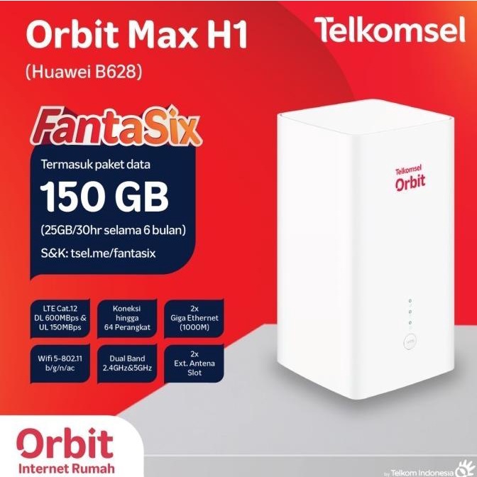 Jual Huawei B818 Orbit Max S Modem Router Wifi Telkomsel Free 150Gb ...
