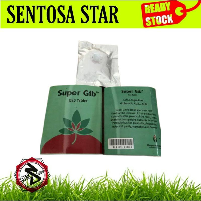 Jual SUPERGIB GA3 Tablet- ZPT Super Gib GA3 Giberelin Gibberillic acid ...