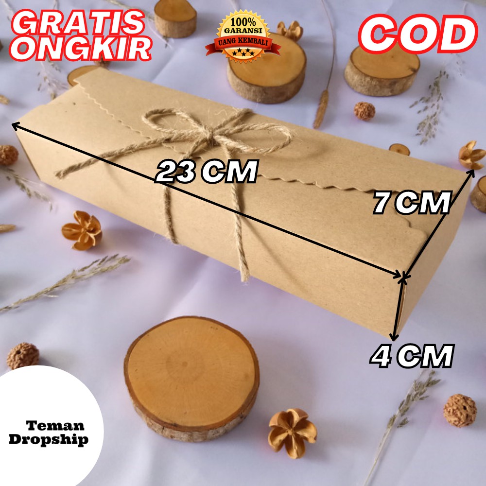 Jual KARDUS HAMPERS BOX KADO PERSEGI PANJANG BROWN KRAFT 280 GR UKURAN ...