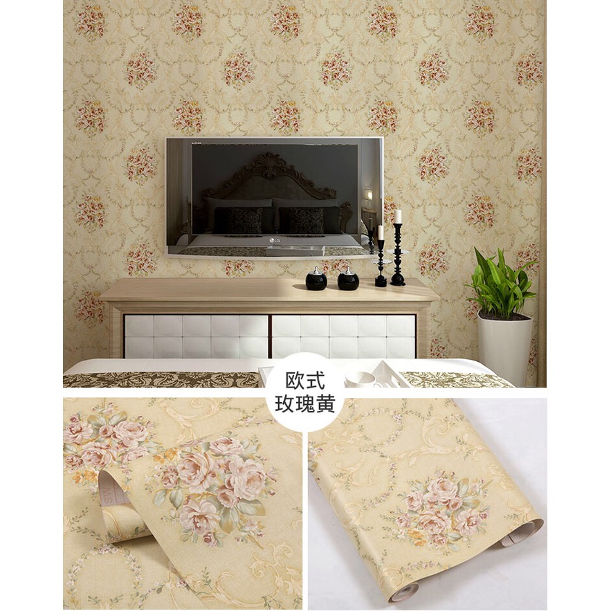 Jual Wallpaper dinding bunga krem | Shopee Indonesia