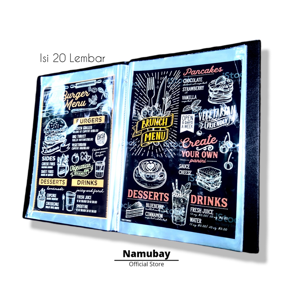Jual DOKUMEN KEEPER ISI 20 LEMBAR / SAMPUL BUKU MENU RESTORAN / SAMPUL ...