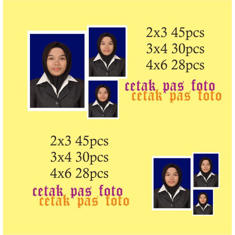 Jual PAS FOTO 2x3 3x4 4x6 LAMARAN KERJA | Shopee Indonesia