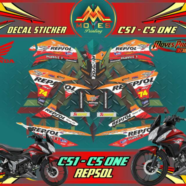 Jual Sticker CS1 repsol Decal Motor honda CS-one fulbody sticker ...