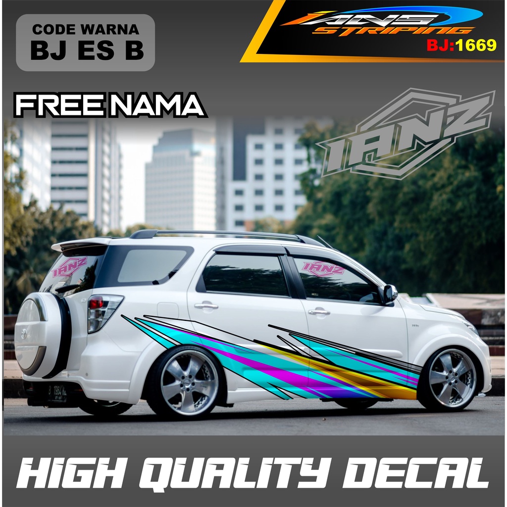 Jual STIKER MOBIL TERIOS / VARIASI STICKER DECAL MOBIL AVANZA XENIA ...