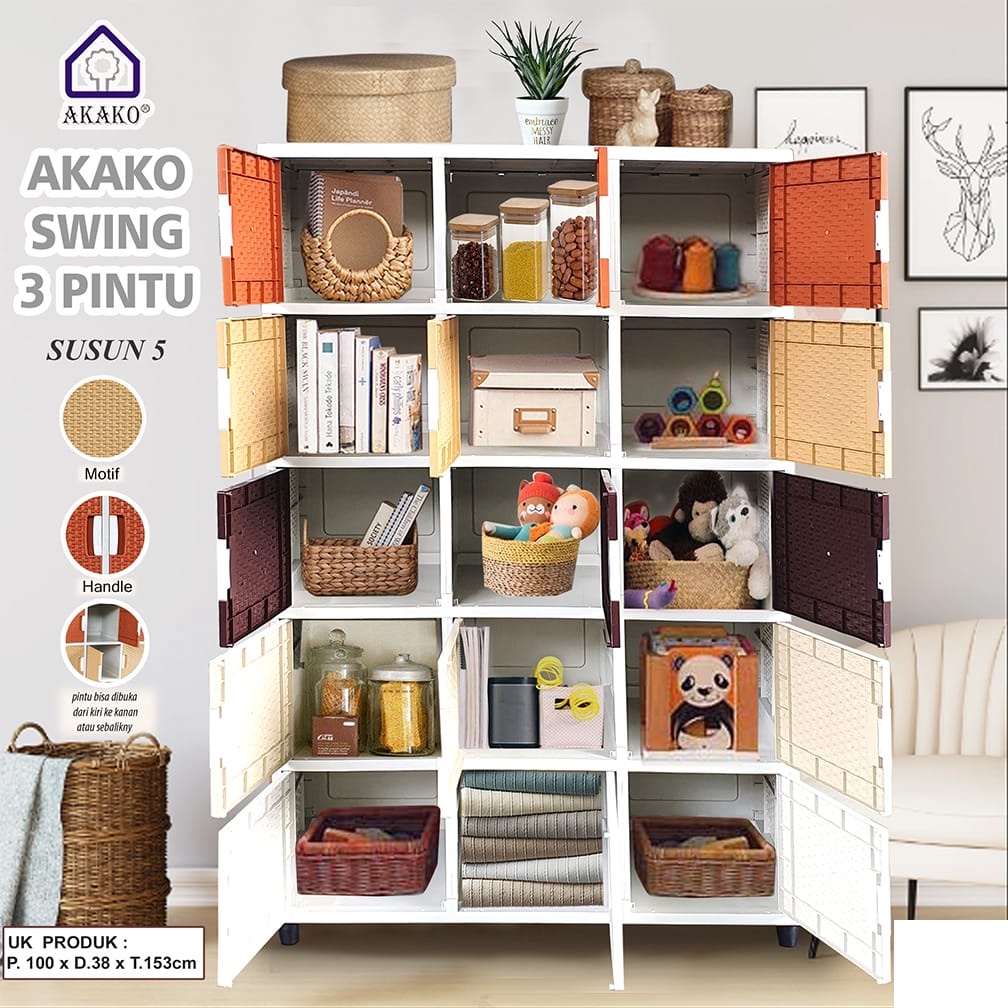 Jual lemari pakaian SUPER JUMBO plastik akako 3 Pintu dan 4 pintu APG ...