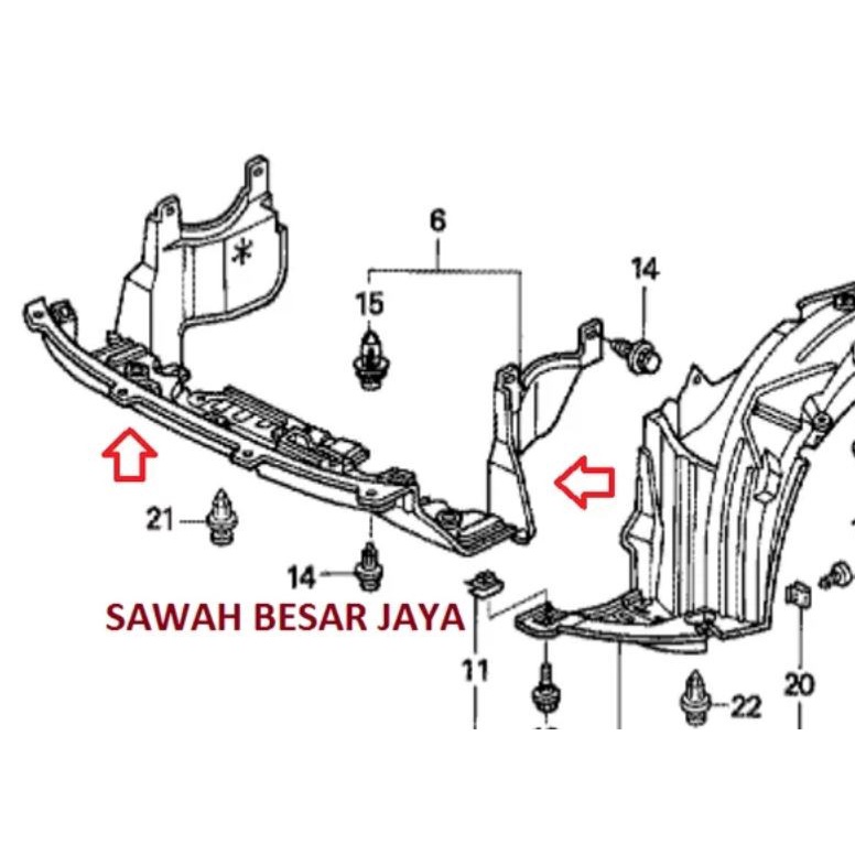 Jual Cover Engine Plastik Tutup Deck Dek Bawah Mesin Depan CRV Gen 2 2002 2003 2004 NonFacelift ...