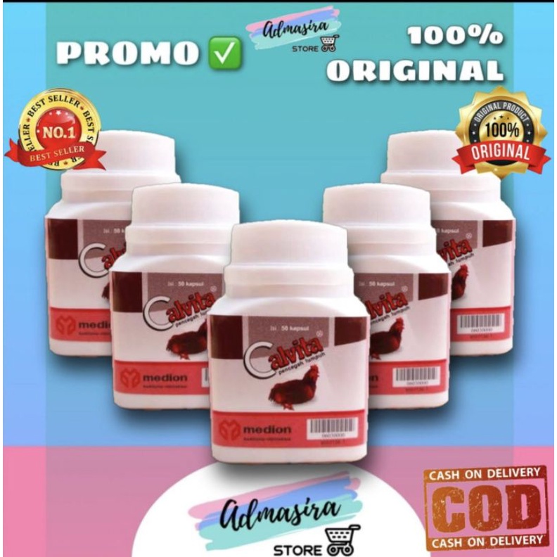 Jual CALVITA 50 kapsul obat ayam lumpuh unggas Medion | Shopee Indonesia