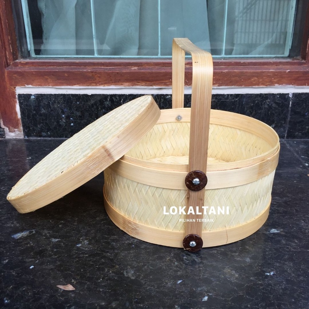 Jual Hampers Bambu/Keranjang Bambu/Anyaman Bambu/Rantang bambu 30CM | Shopee Indonesia