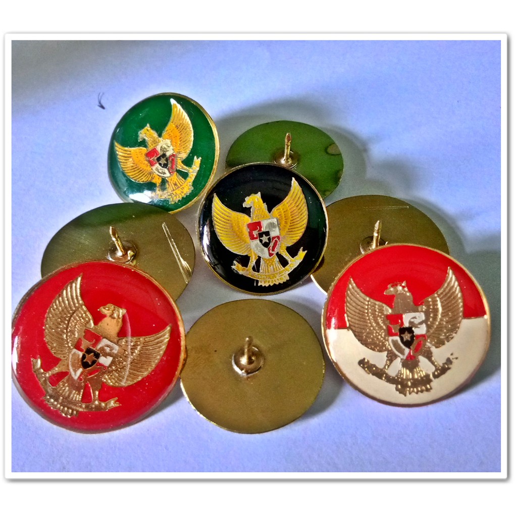 Jual PIN LENCANA GARUDA BULAT KUNINGAN ASLI | Shopee Indonesia