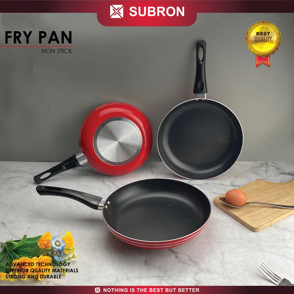 Jual SUBRON Frying Pan Fry Pan Lapis Teflon Non-Stick Anti Lengket 22cm ...