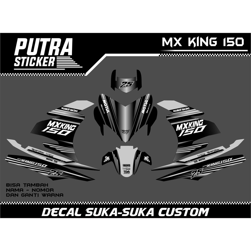 Jual MX KING 150 Sticker, Decal sticker motor MX KING 150 Full Body COD ...