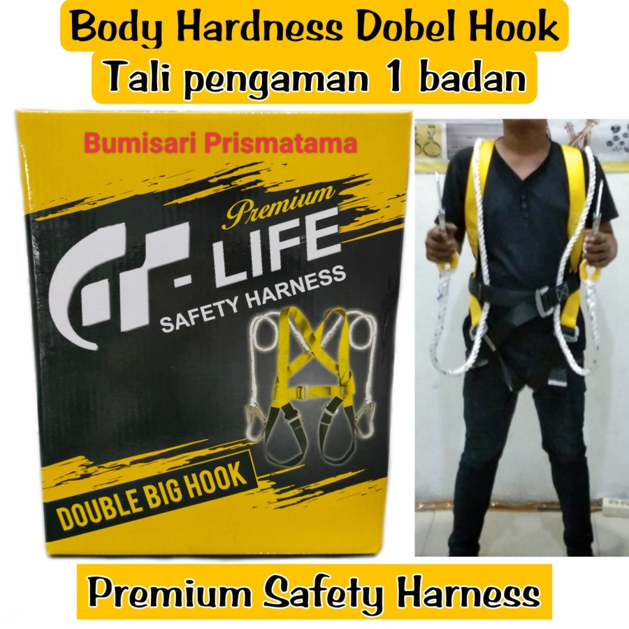 Jual Safety belt Full Body Double Big Hook/ Body Harness murah | Shopee ...