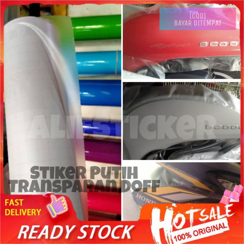 Jual Stiker Skotlet Putih Transparan Doff Scotlite Anti Gores Laminasi Motor | Shopee Indonesia