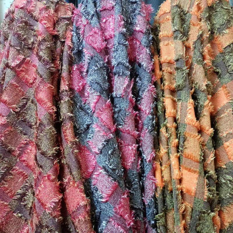 Jual kain unik linen rumbai (harga 0.5mtr/50cm) | Shopee Indonesia