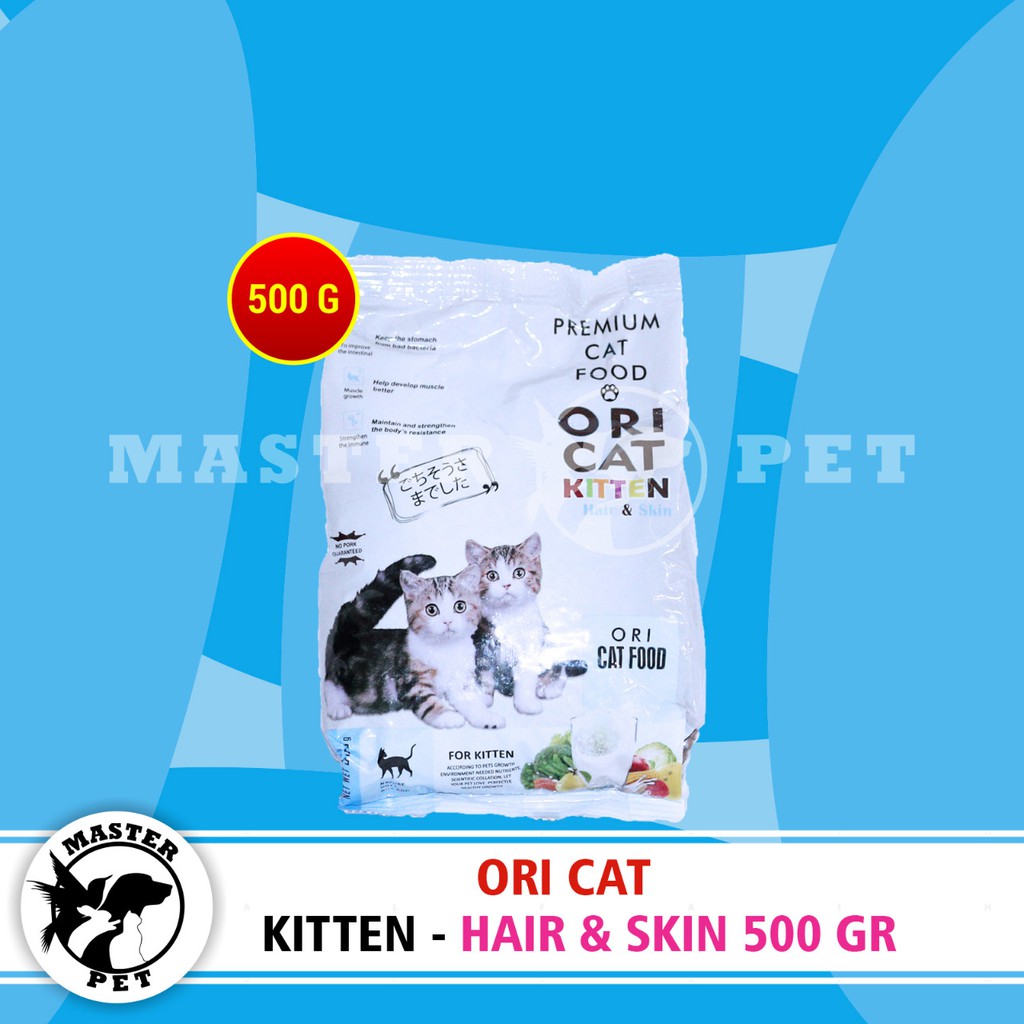 Jual Makanan Kucing Ori Cat Kitten Hair n Skin 500 Gram Dry Food Kering ...
