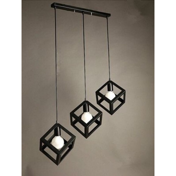 Jual KAP LAMPU GANTUNG MINI BAR MINIMALIS TYPE KUBUS 1SET (3IN1 ...