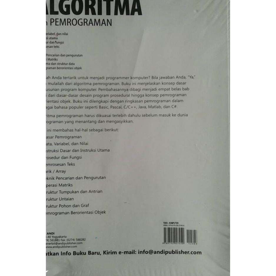 Jual Limited!!bgs-73 Buku Algoritma dan Pemrograman | Shopee Indonesia