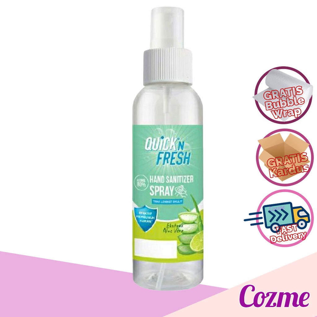 Jual QUICK'N FRESH Hand Sanitizer Spray 100mL | Shopee Indonesia