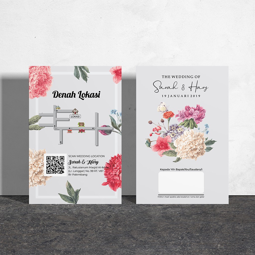 Jual Undangan Pernikahan Unik Murah Elegan Tema Modern Rustic Crysant ...