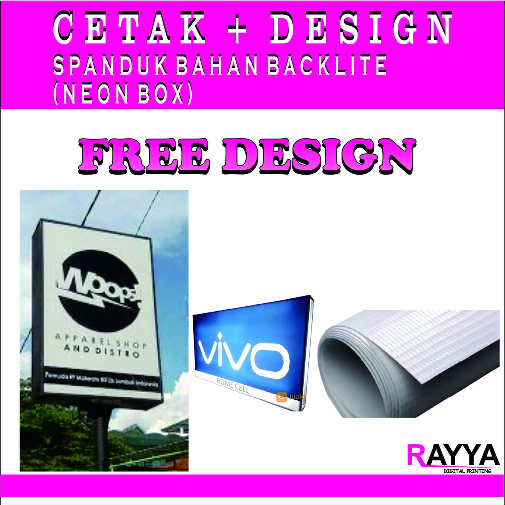 Jual Backlite 560gr | Bahan Neon Box | Rayya | Shopee Indonesia