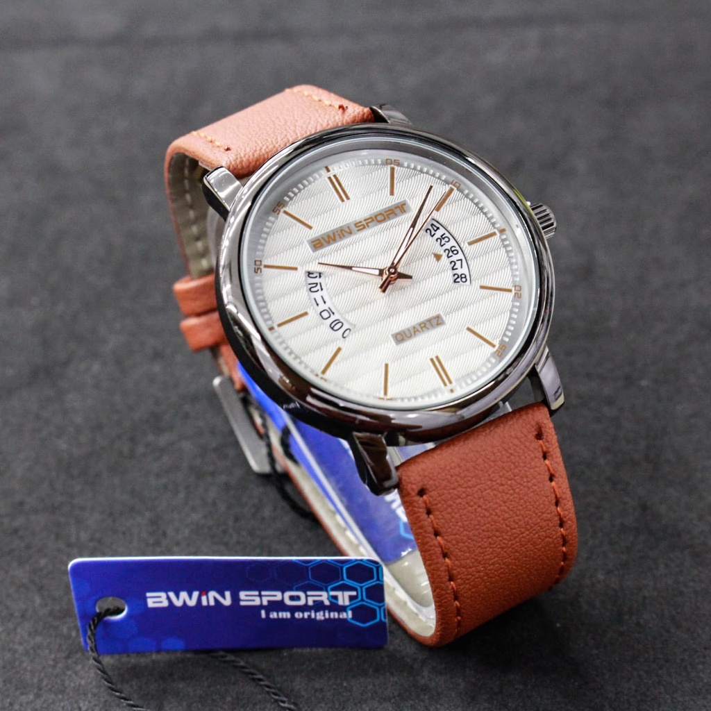 Jual JAM TANGAN CEWEK TALI KULIT BWIN SPORT B631/JAM TANGAN FASHION ...