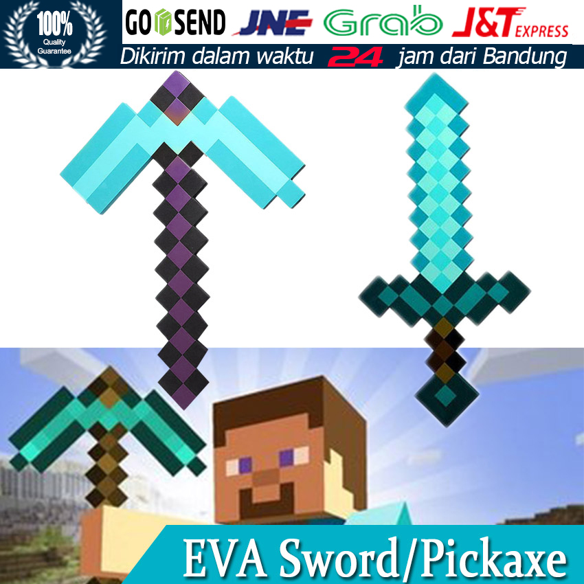 Jual Pedang Minecraft Jumbo Bahan Foam EVA Motif Kotak-kotak untuk ...