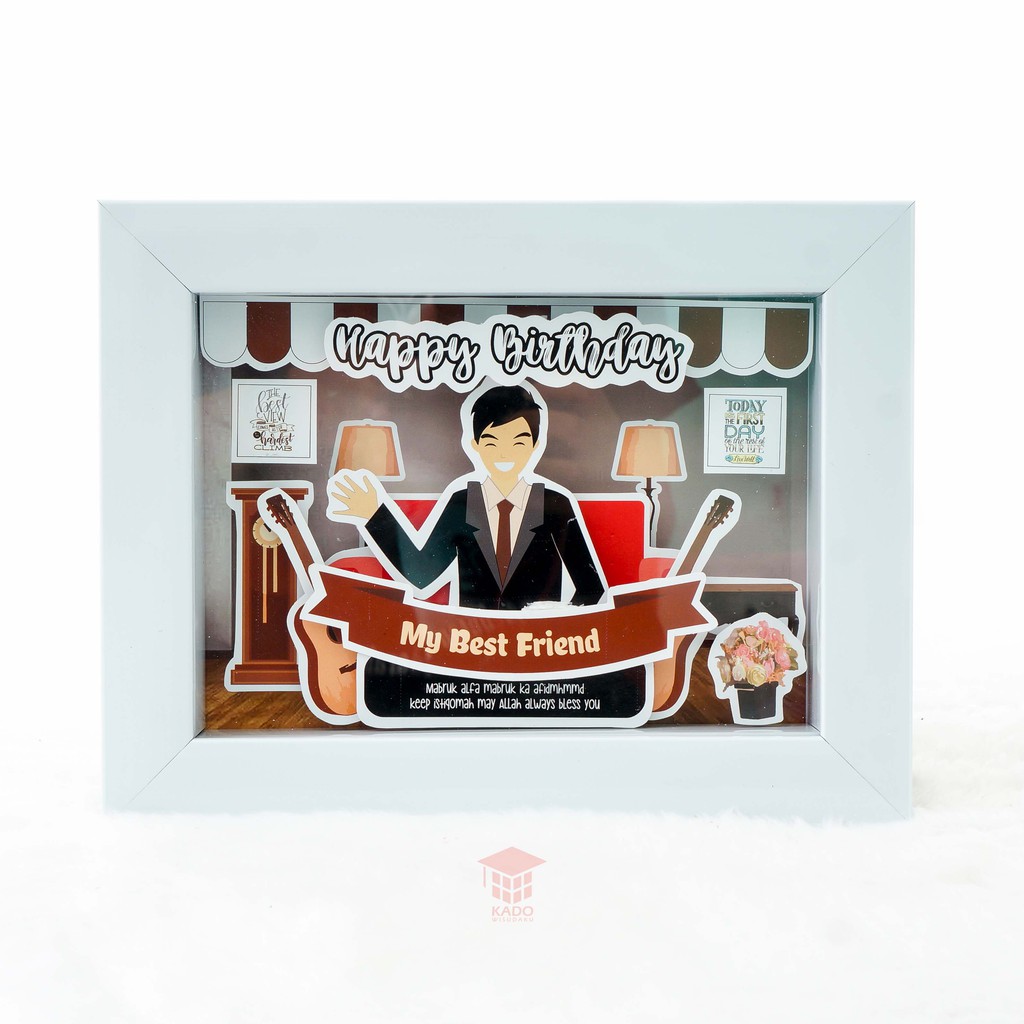 Jual POP UP FRAME SCRAP FRAME CUSTOM A5 Pigura Kado Ulang tahun ...