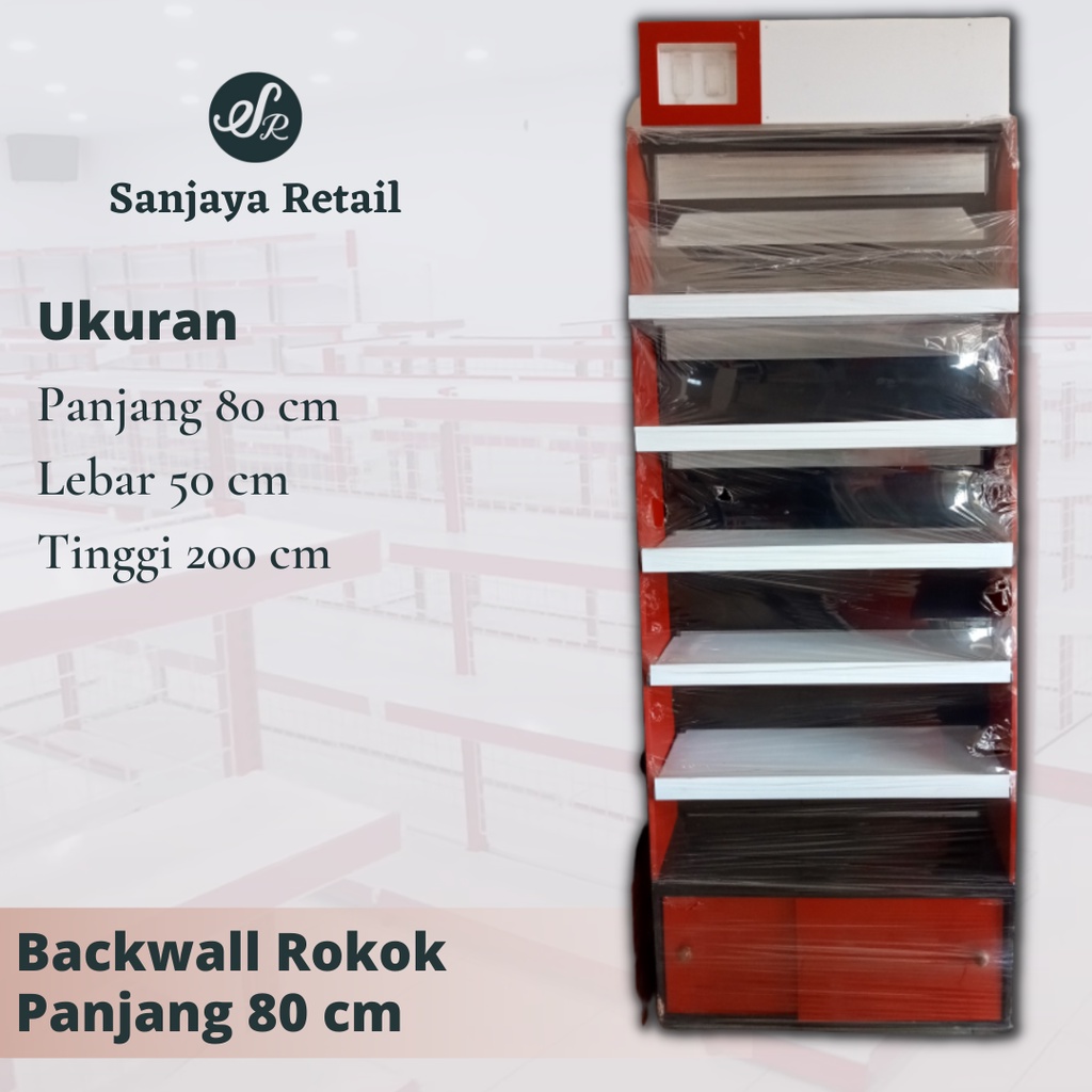 Jual BACKWALL ROKOK/RAK ROKOK PANJANG 80CM | Shopee Indonesia
