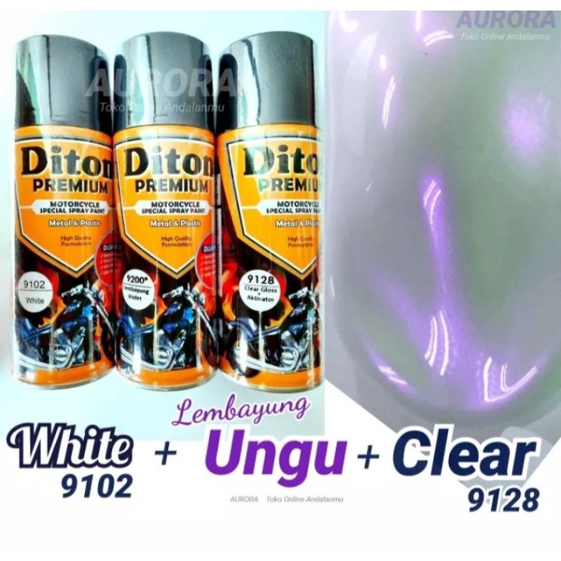 Jual PAKET Cat Pilok Diton Premium 9102 White Putih + 9200 Lembayung ...