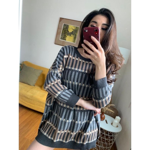 Jual FUJI OVERSIZE TOPS atasan sweater rajut knit wanita | Shopee Indonesia