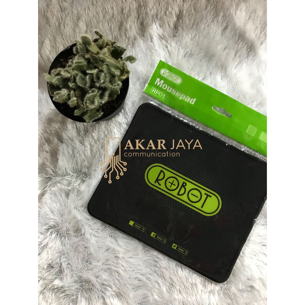 Jual Mousepad Anti Slip ROBOT RP01 Gaming Polos Hitam Murah Rubber ...