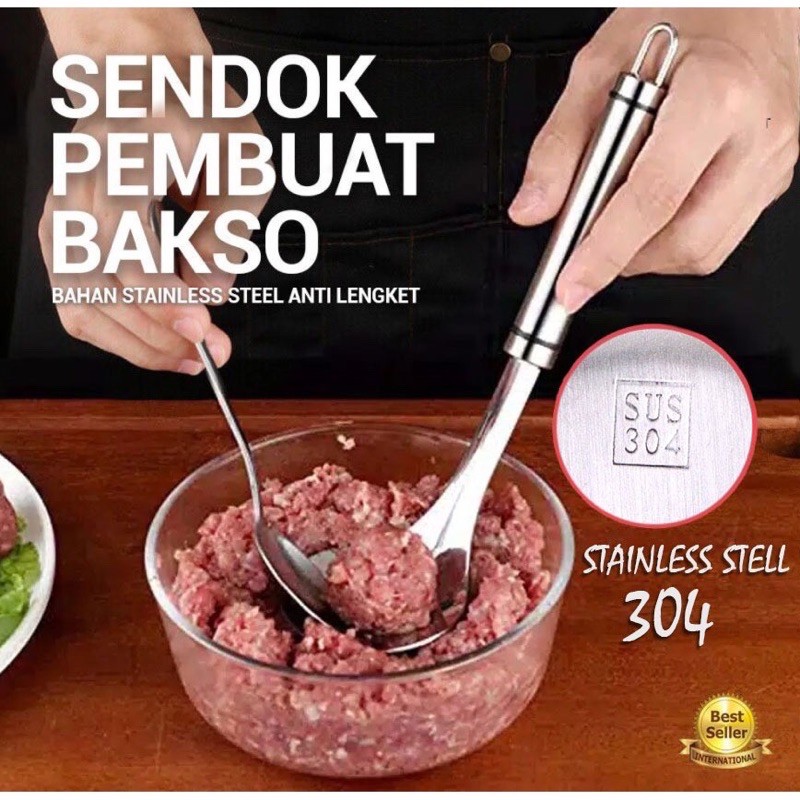 Jual Meatball Maker - Sendok Stainless Tebal Pembuat Bakso atau pentol ...