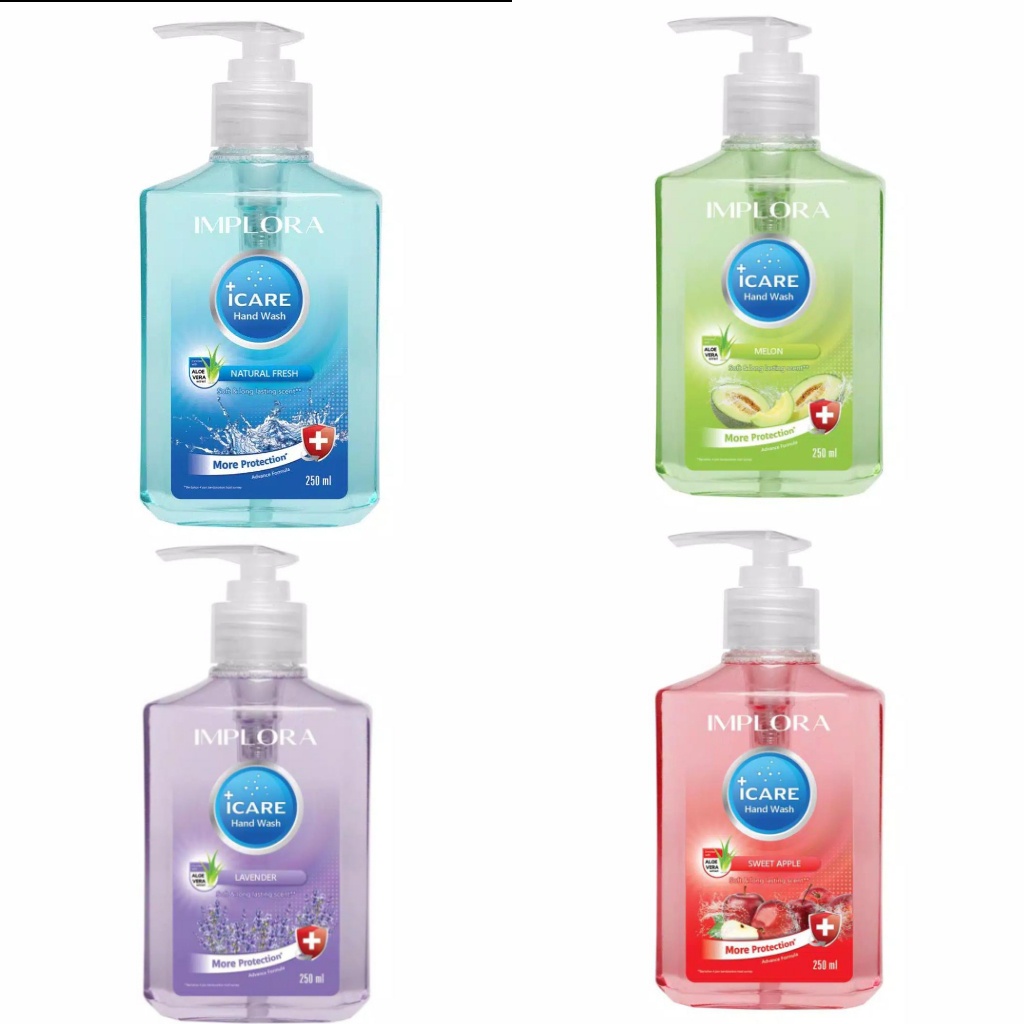 Jual IMPLORA iCARE HAND WASH 250ML Pump | Shopee Indonesia