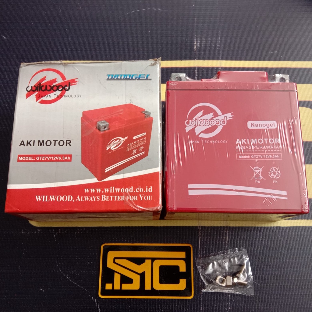 Jual Aki Motor / Accu / Baterai Motor Kering Wilwood GTZ7V Untuk Motor ...