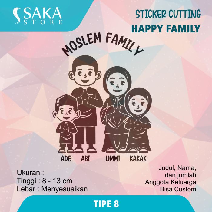 Jual Sticker Happy Family / Stiker Keluarga Cutting | Shopee Indonesia