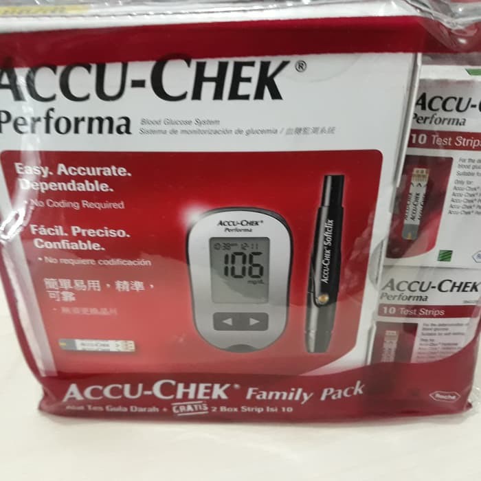 Jual alat cek gula accu chek performa accu check performa peralatan ...