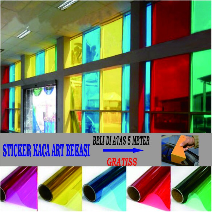 Jual STIKER KACA/KACAFILM WARNA/KACA FILM RIBEN WARNA | Shopee Indonesia
