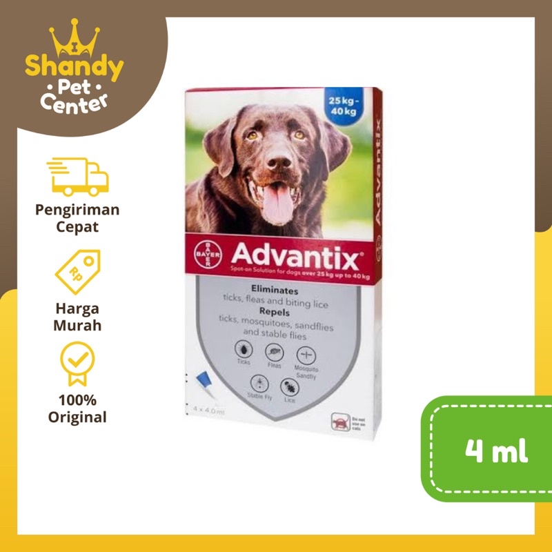 Jual ADVANTIX OBAT KUTU ANJING 25-40KG | Shopee Indonesia