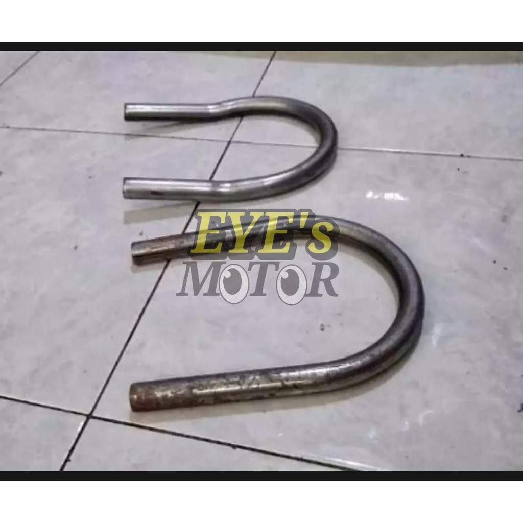Jual Behel U Pipa Besi Roll U Pendek Custom Japstyle Scrambler | Shopee ...