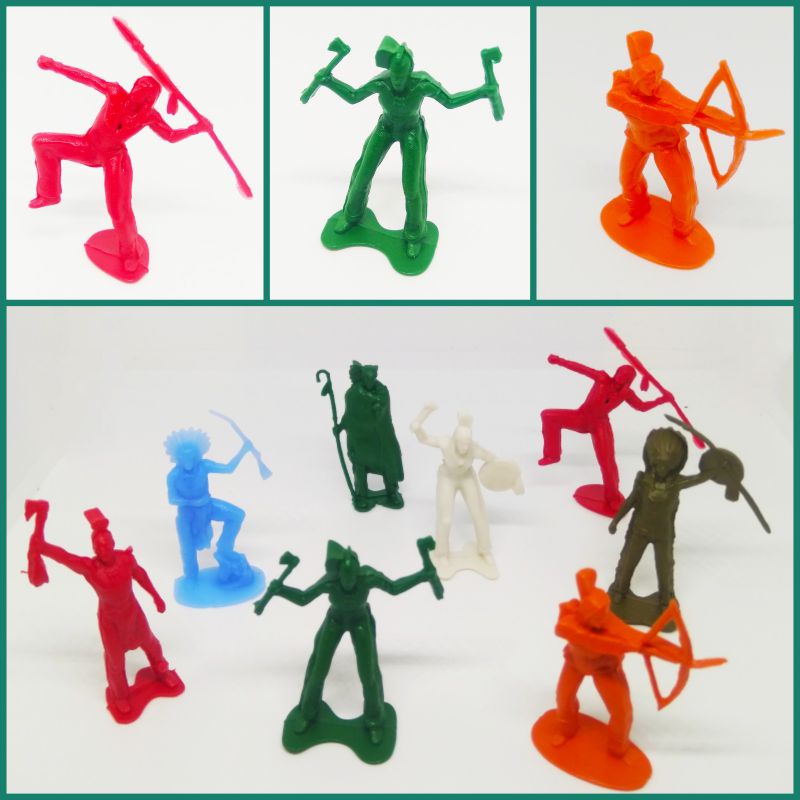 Jual Mainan Jadul Miniatur Patung Indian Isi 8pcs Warna Warni | Shopee ...
