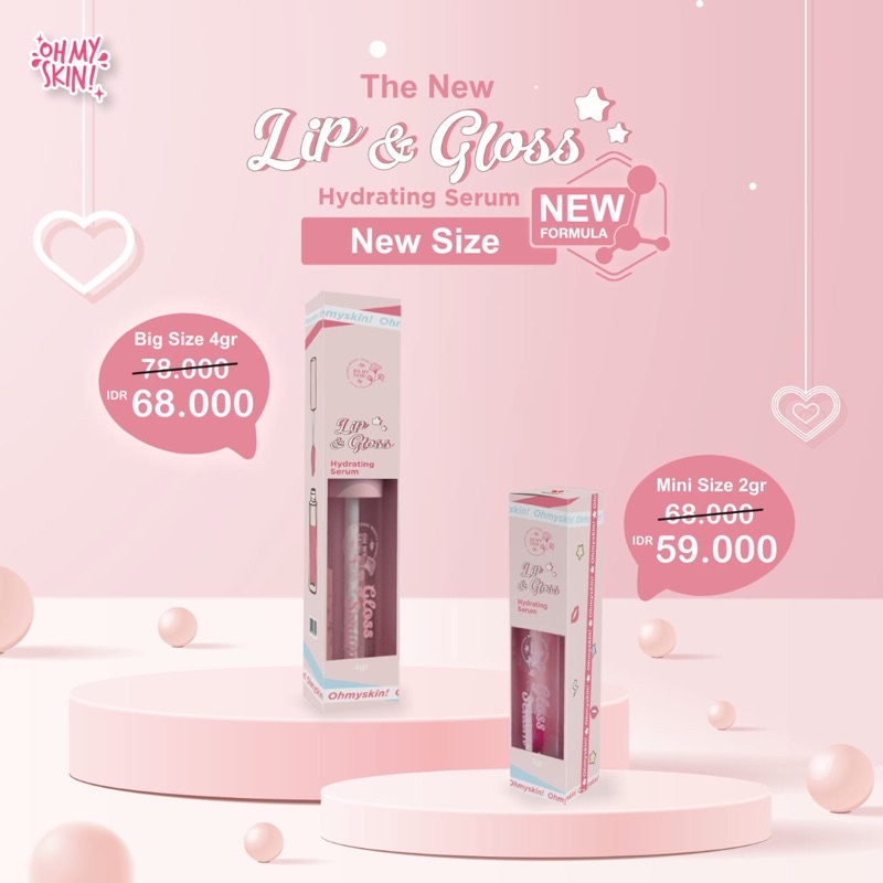 Jual OHMYSKIN LIP SERUM { Lip & Gloss Hydrating Serum Ohmyskin! serum pencerah bibir pink alami ...