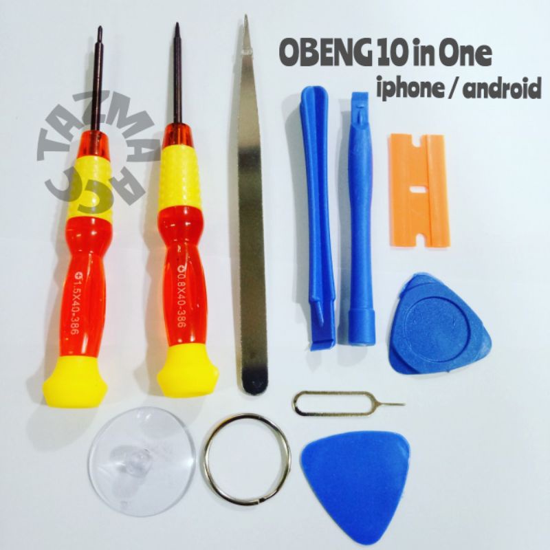 Jual OBENG 10 IN ONE - ALAT SERVICE OBENG SET KOMPLIT ANDROID | Shopee ...