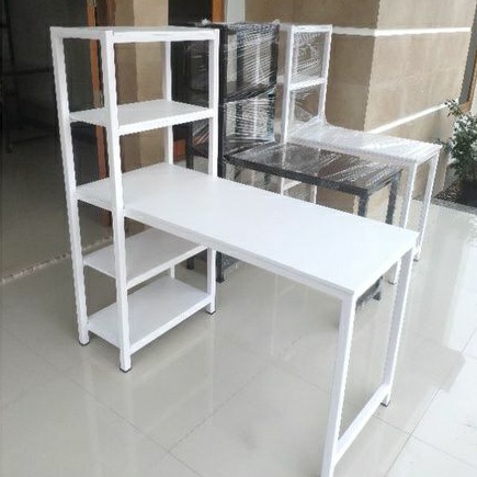 Jual MEJA BELAJAR, MEJA KANTOR, MEJA RAK RANGKA BESI | Shopee Indonesia