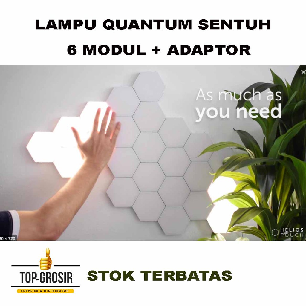 Jual Lampu sentuh quantum LED hexagonal dinding dekorasi touch Honey ...