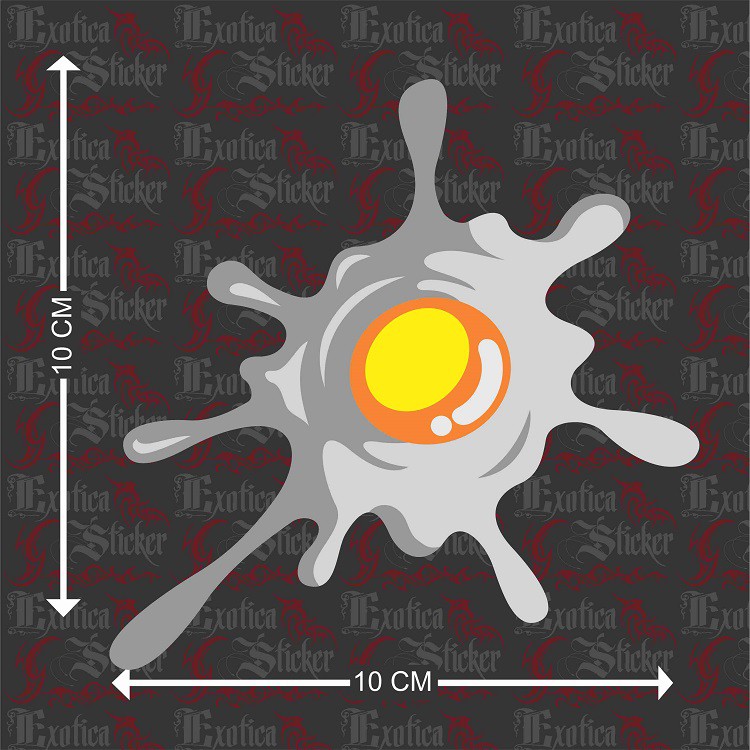 Jual cutting sticker unik lucu motor helm telor ceplok | Shopee Indonesia