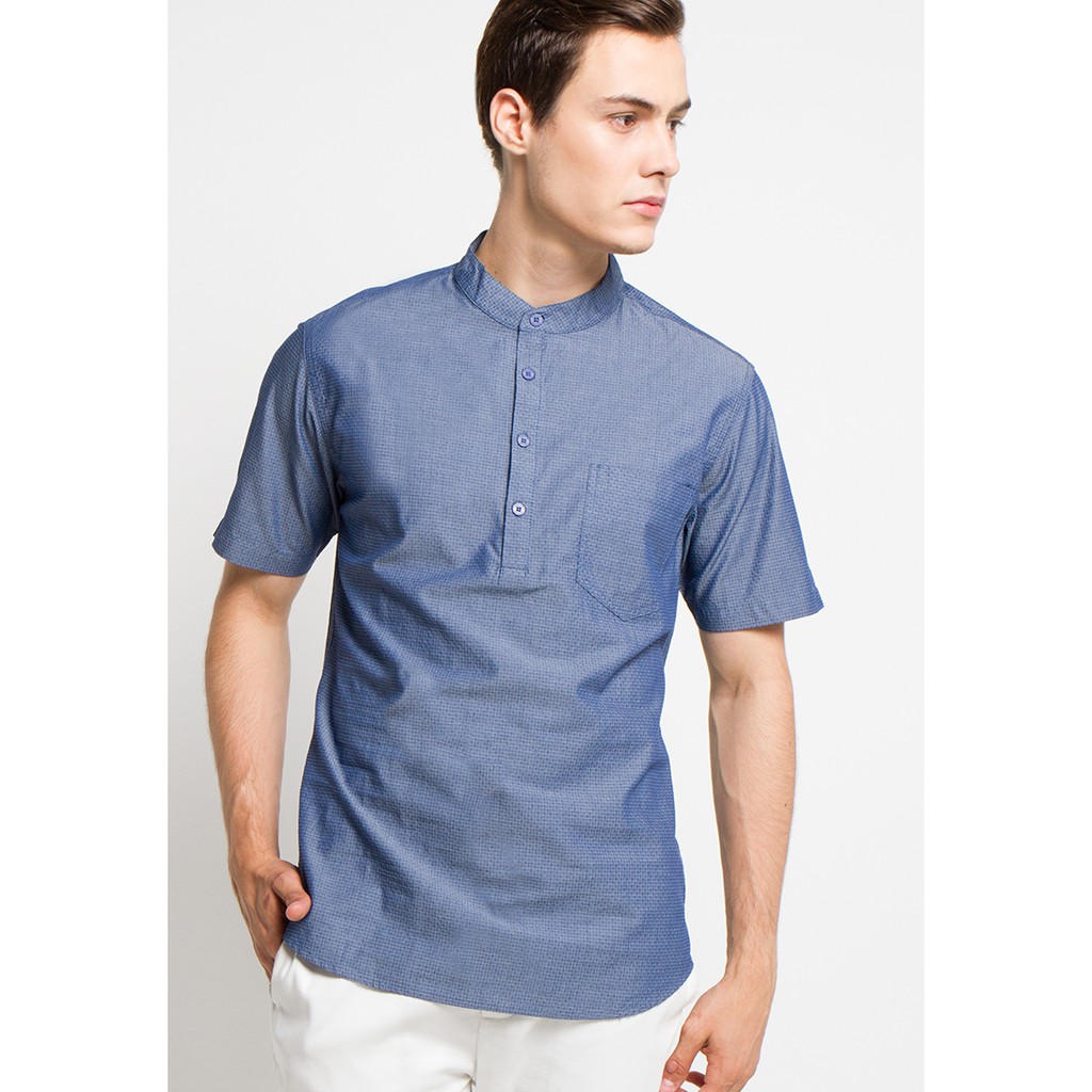 Jual MENS LS3. Short Sleeve Woven Lang Shirt | Shopee Indonesia