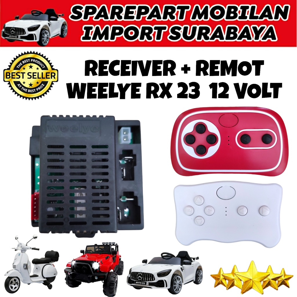Jual RECEIVER MODUL CONTROLLER RX 23 12 VOLT WEELYE MOBIL AKI MAINAN ANAK TRANSMITTER RX23 JEEP ...