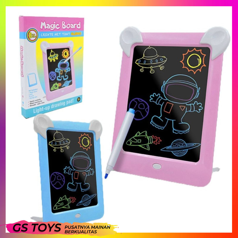 Jual Mainan Magic Board LED No 85127 Papan Gambar Ajaib Edukasi - Biru ...